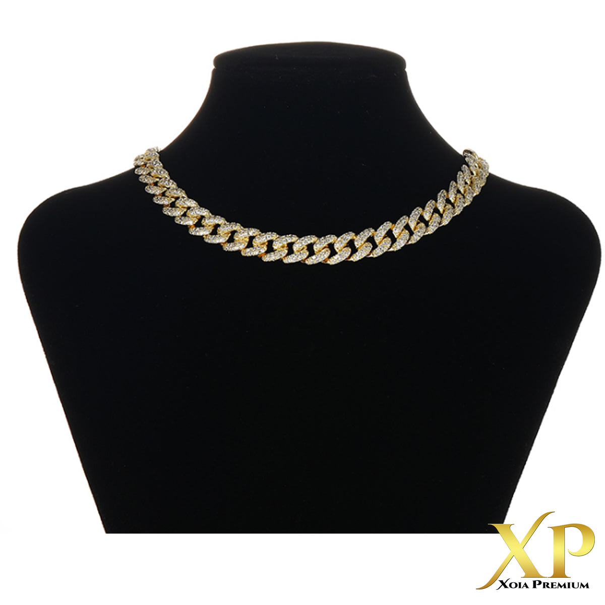 Chains - 14K Gold Plated. Cuban Style. Icy 10mm W *Premium Q* – DivineJ